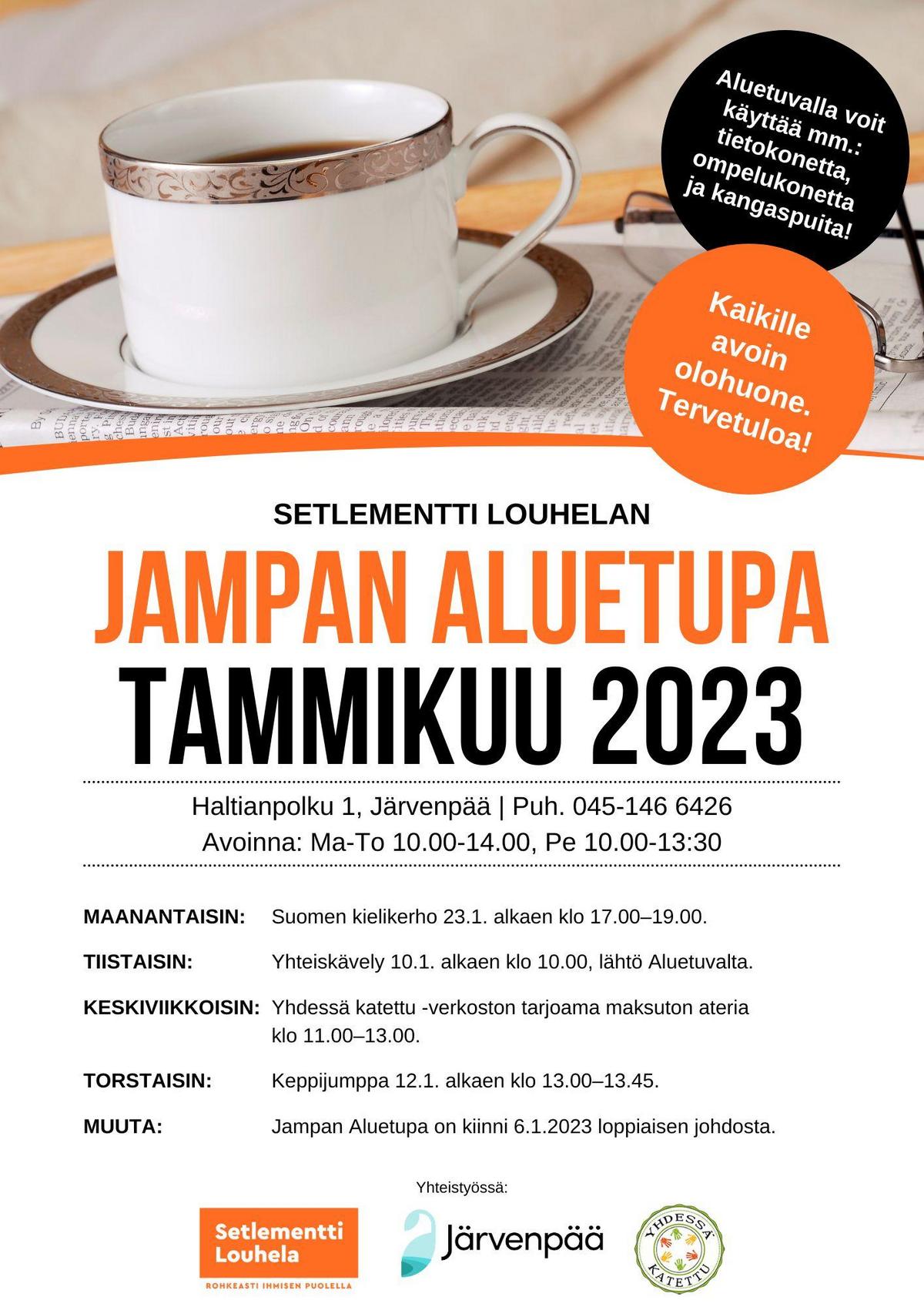 Jampan Aluetuvan tammikuun ohjelma - Setlementti Louhela ry